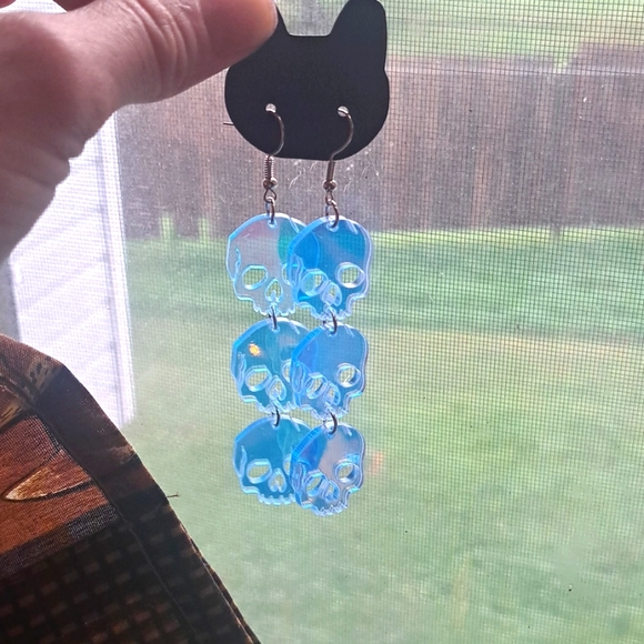 no brand | Jewelry | Skull Dangle Earrings | Poshmark